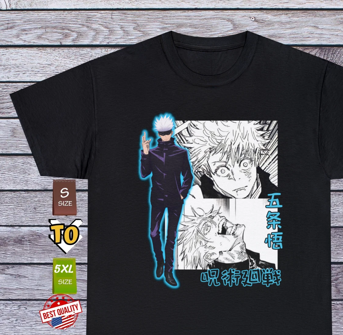 Satoru Gojo T Shirt Jujutsu Kaisen Tee Anime Clothing Manga Japanese ...