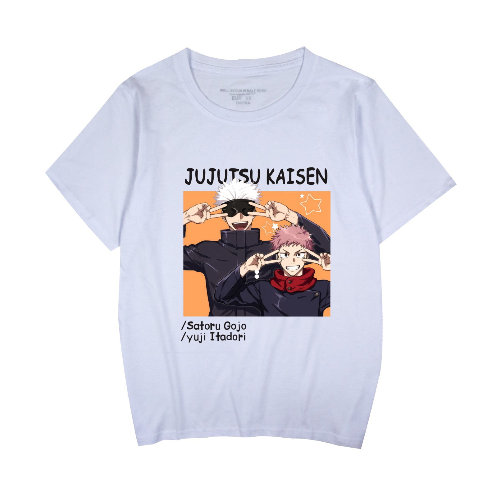 Satoru Gojo T-shirt Itadori Yuji short sleeve group photo summer casual ...