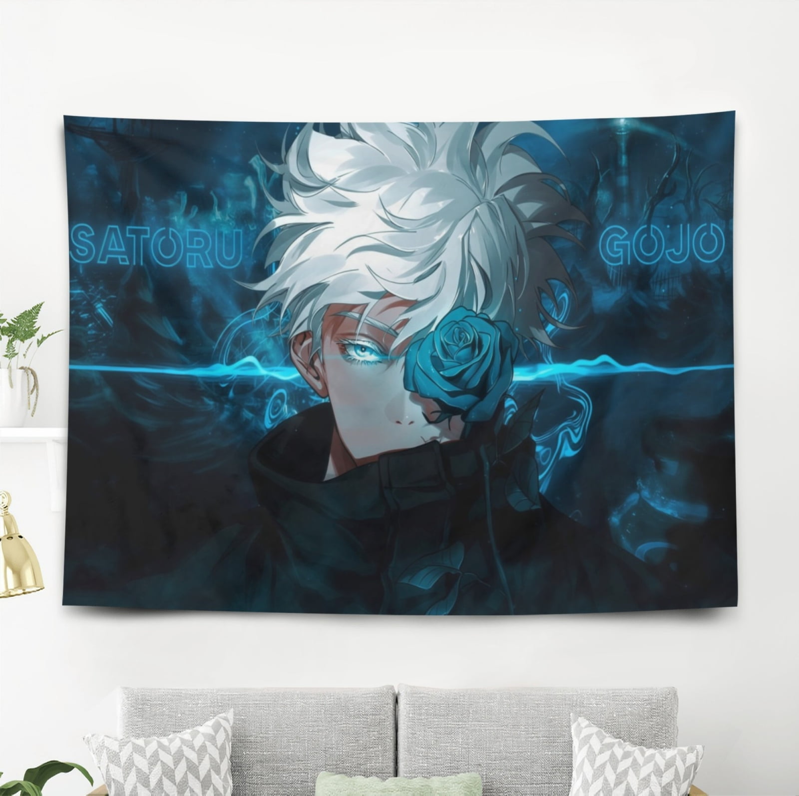 Satoru Gojo Tapestry Wall Decor Wall Hanging for Bedroom Dorm Boys ...