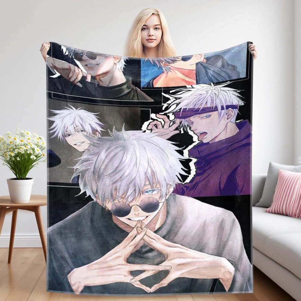 Satoru Gojo Throw Blankets for Kids Teens Boys Girls Gift Birthday ...