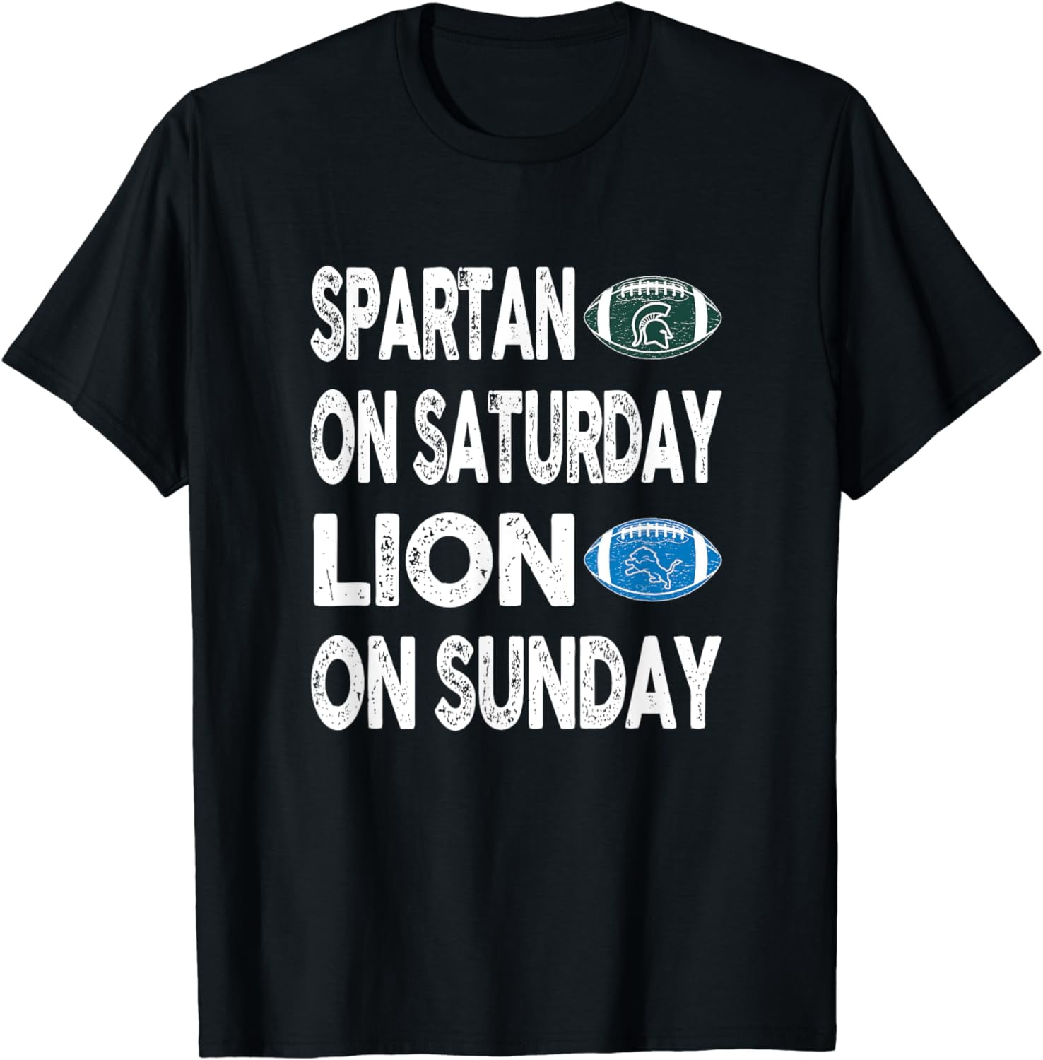 Saturday Lion on Sunday Funny Detroit Vintage Fun T-Shirt - Walmart.com