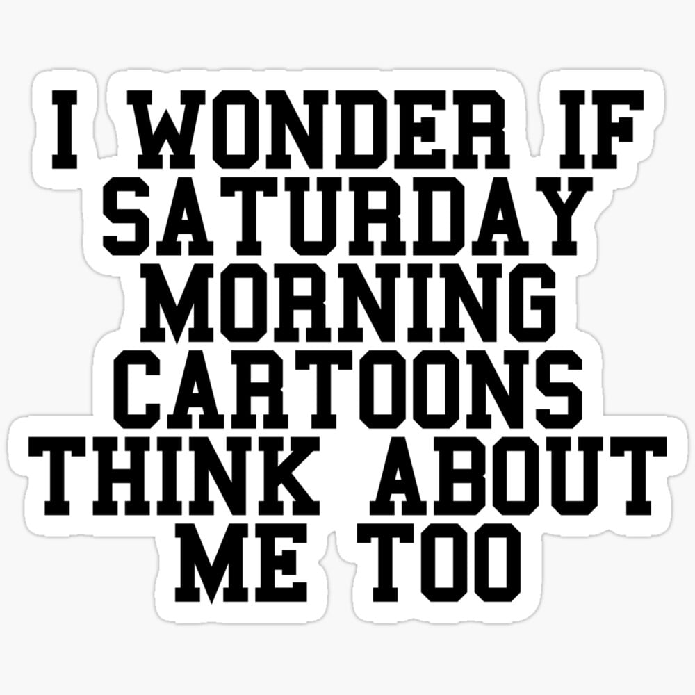 Saturday Morning Cartoons Childhood Nostalgia Stickerphone Decal Water ...