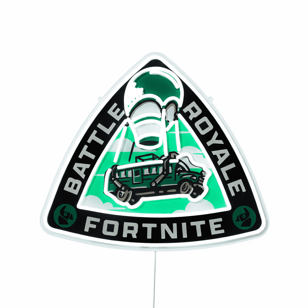 Saturday Neon Fortnite Battle Bus LED Neon Sign – 20" W x 17.77" H ...
