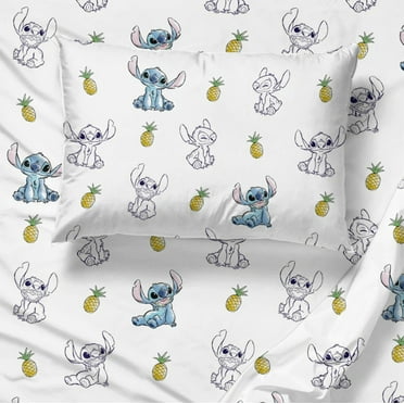 Lilo & Stitch Blue Floral Fun 4Pcs Full Sheet Set - Walmart.com