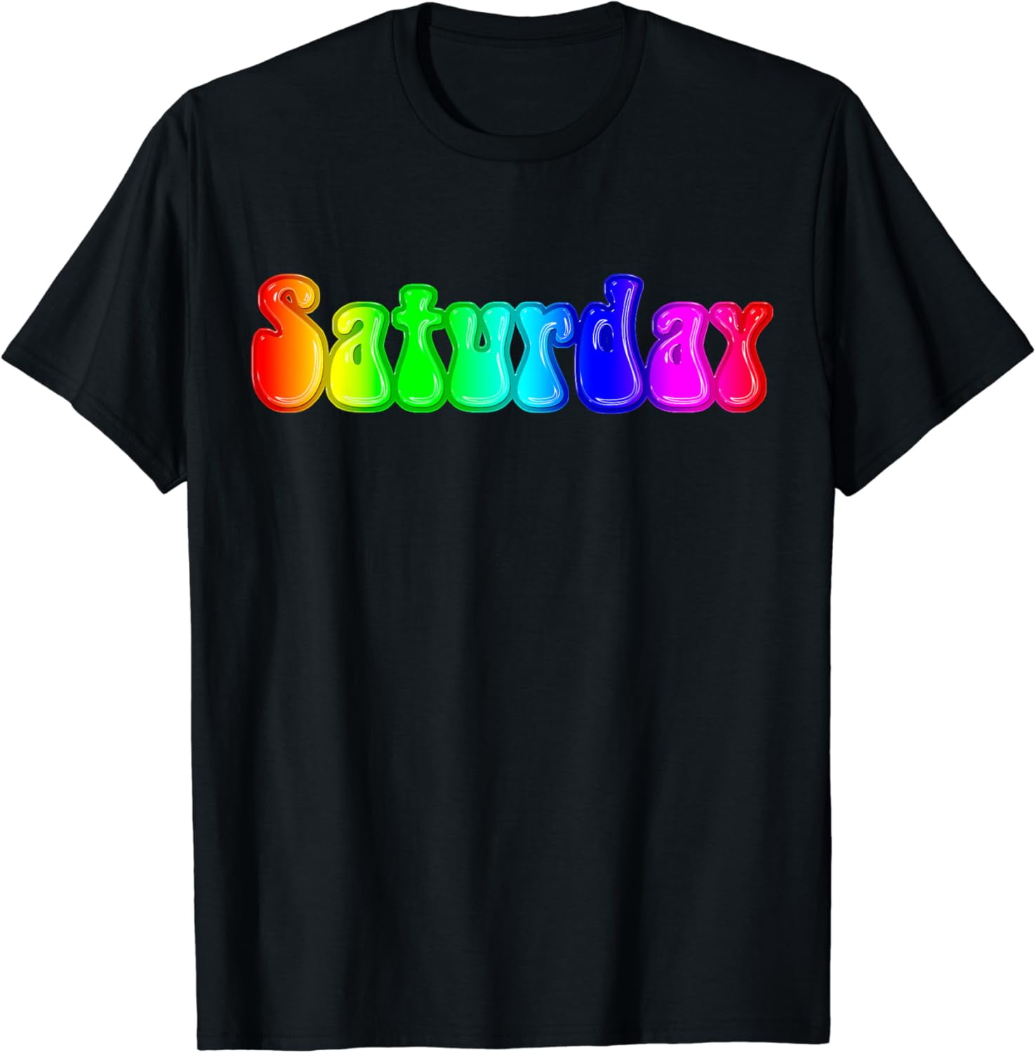 Saturday - Rainbow 80s Funny Vintage Days of the Week 1980s T-Shirt ...
