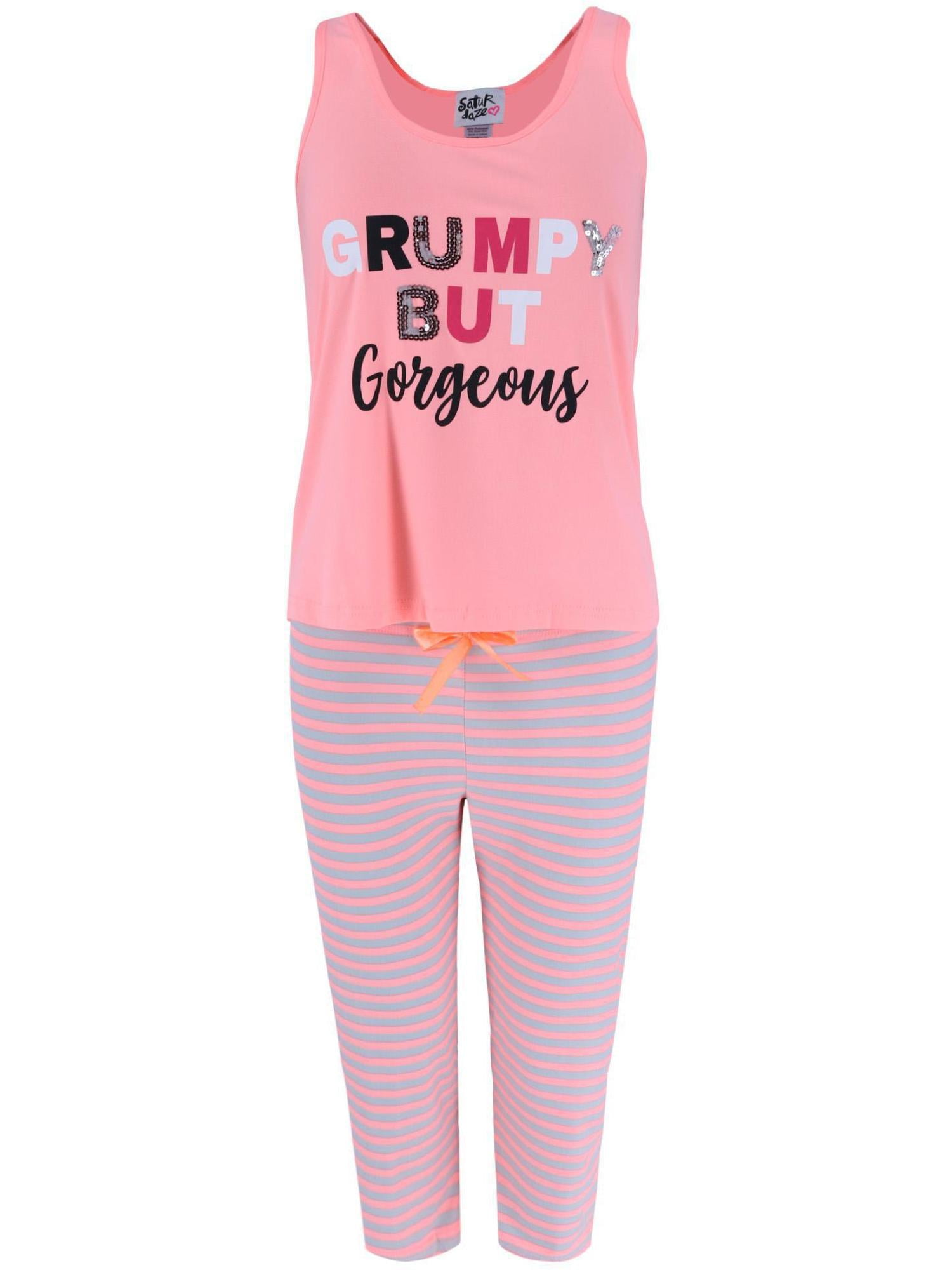 Saturdaze Grumpy Gorgeous Tank Top and Capri Set (Women) - Walmart.com