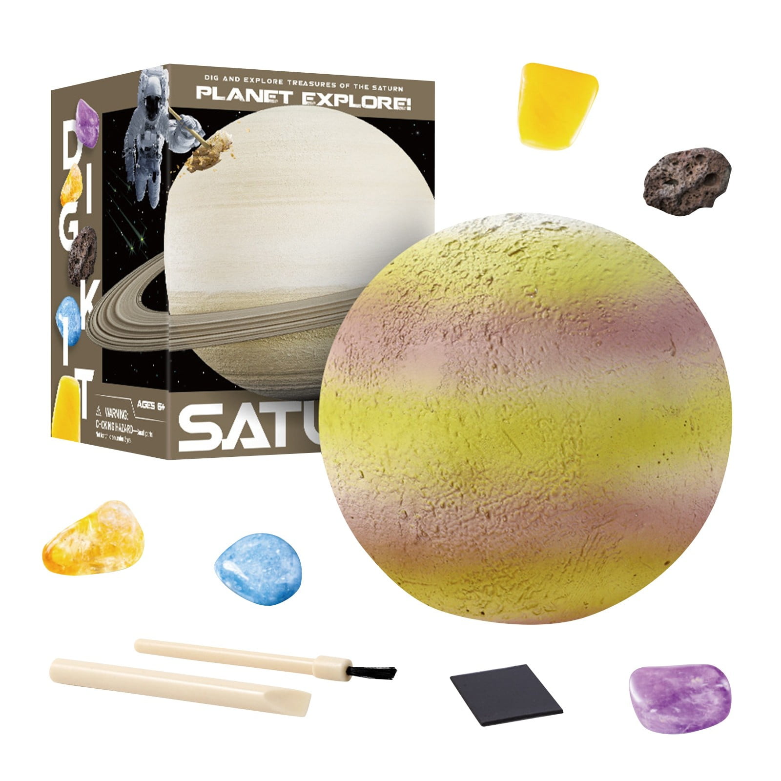 Saturn Dig Kit Educational STEM Toy Explore the Planets Up Close Gem ...