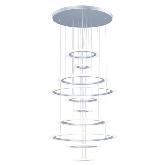 Saturn II LED 30 in. Matte Silver Pendant Ceiling Light - Matte Silver ...