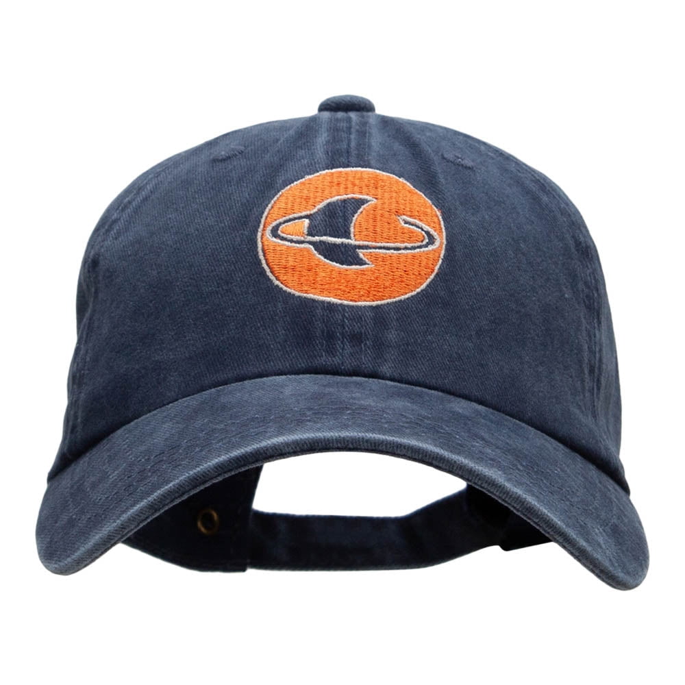 Saturn Insignia Embroidered Unstructured Washed Cotton Twill Cap - Navy ...