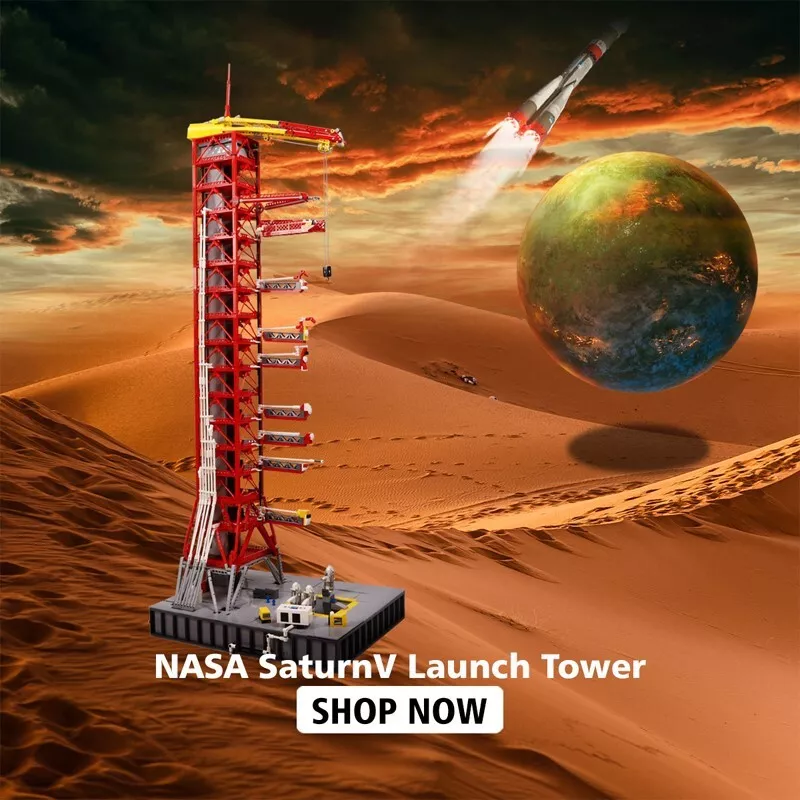 Saturn-V Launch Umbilical Tower Building Blocks NASA Apollo Launch Pad ...