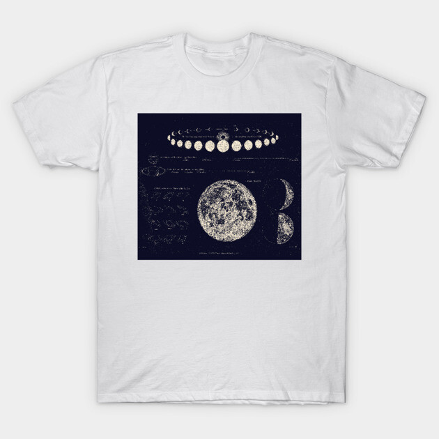 Saturn Venus & Moon Funny Astronomy Chart Squid Ink Black Retro ...