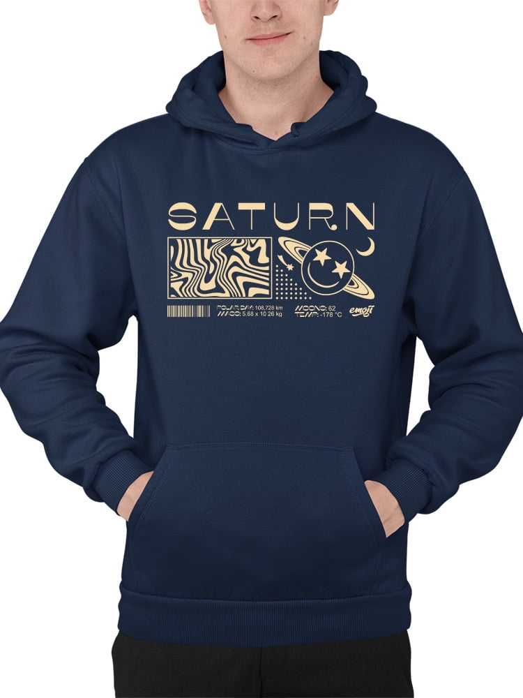 Saturn Vibes - Cosmic Planet Emoji Design Men's Hoodie - Walmart.com