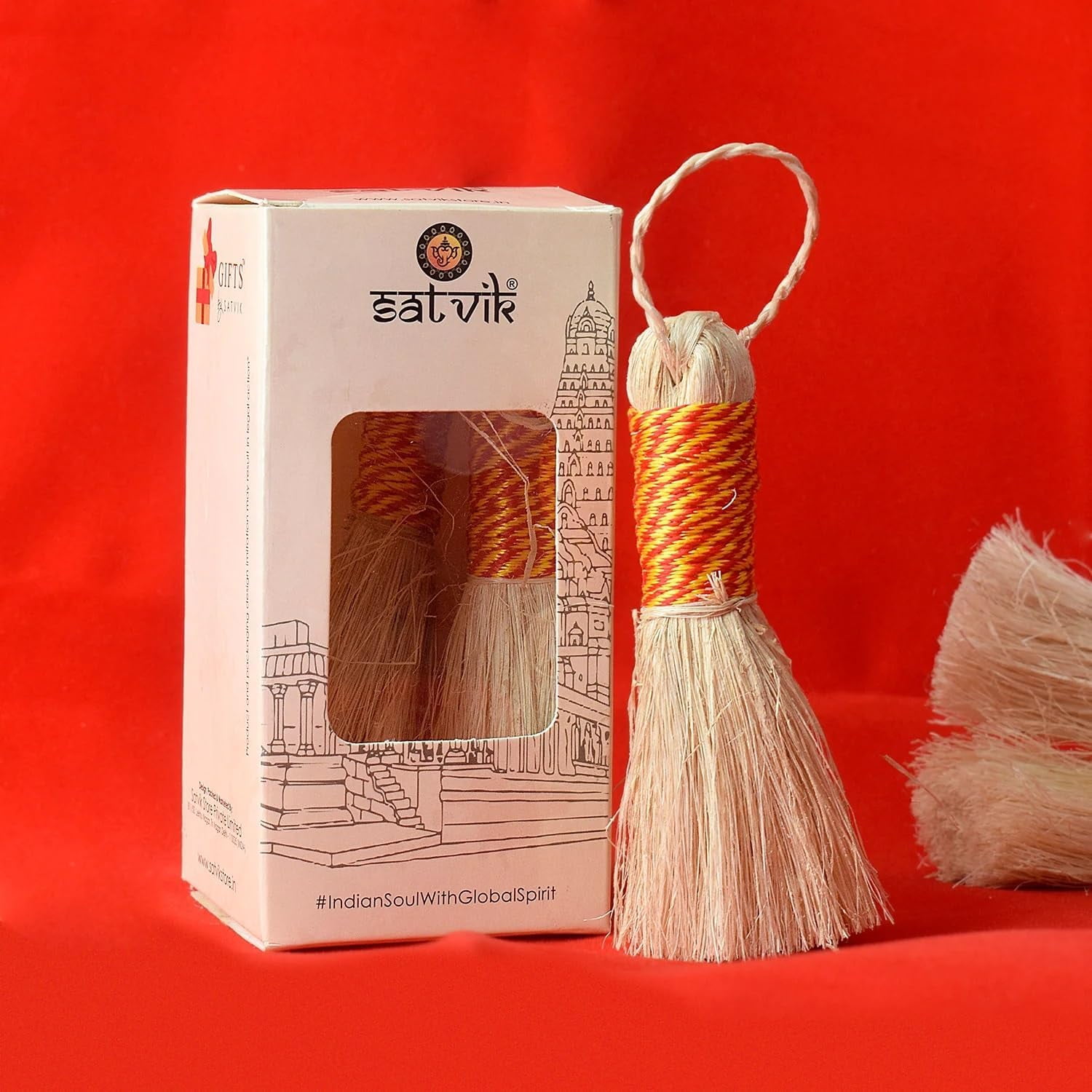 Satvik 1 Pc 5 Inch Banana Broom/Jhadu For Puja |Mandir/Temple Eco ...