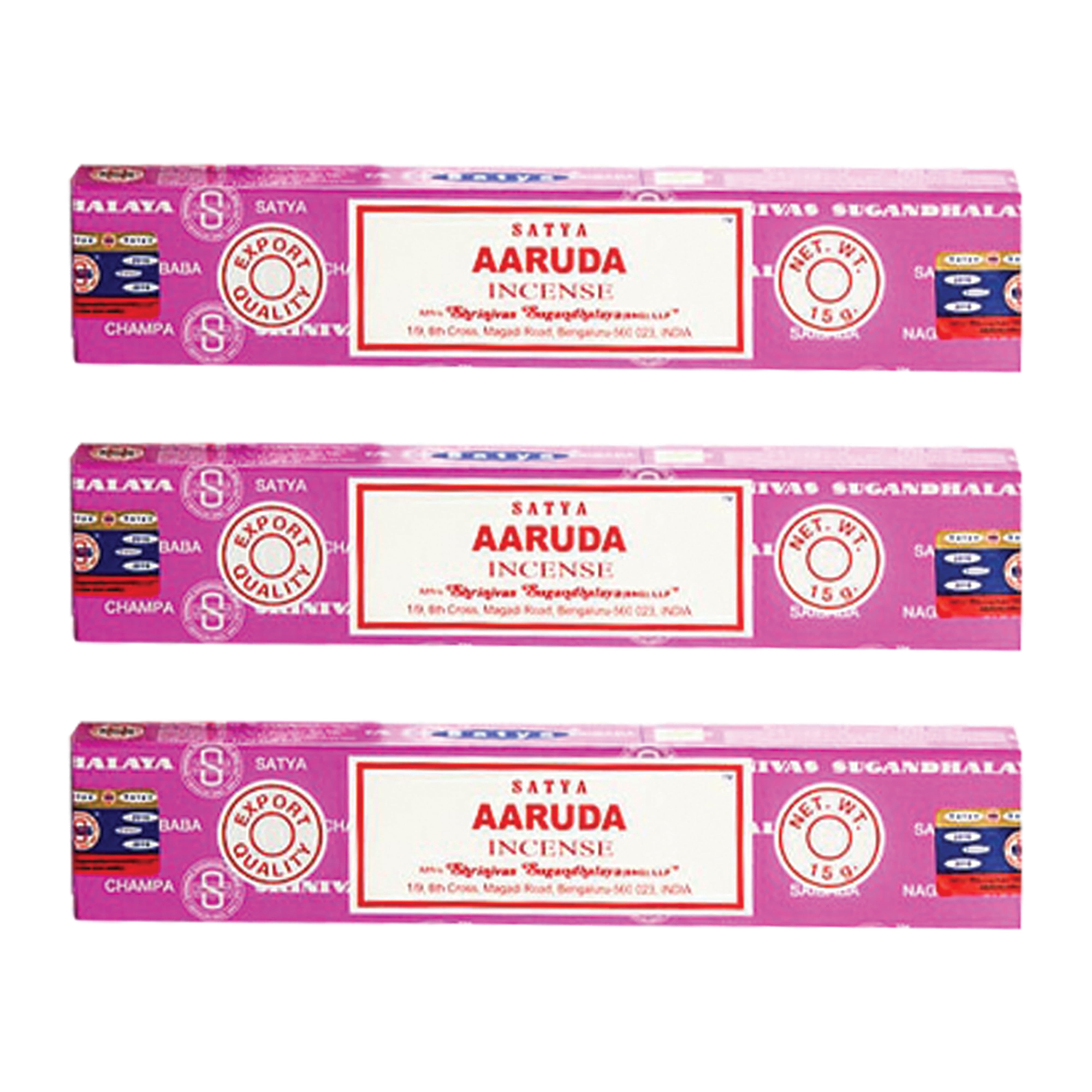 Satya 3 Pack of Nag Champa Incense Sticks Original Sai Baba | Hand ...