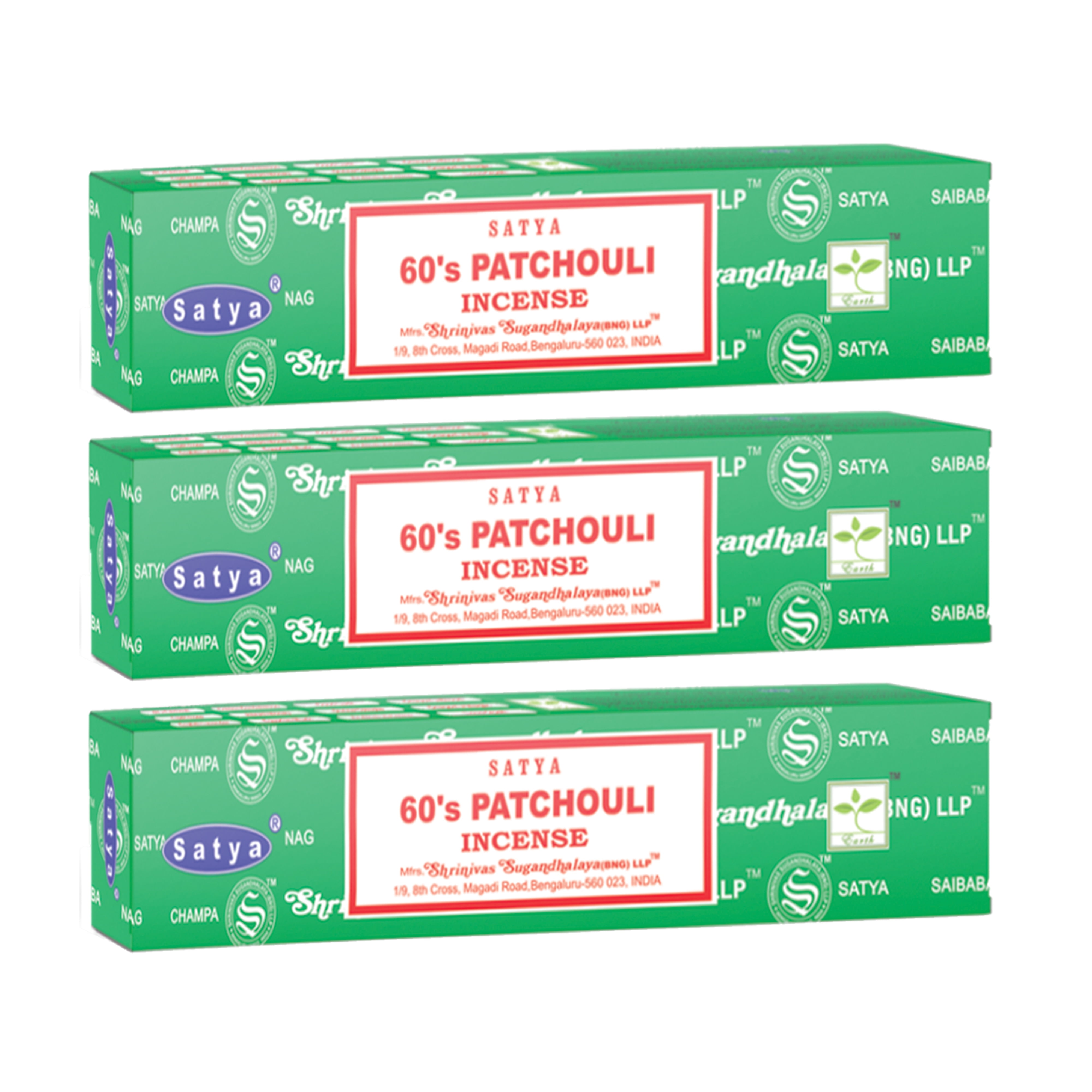 Satya, Nag Champa Incense Sticks, 3 Pack, 15g boxes - Walmart.com