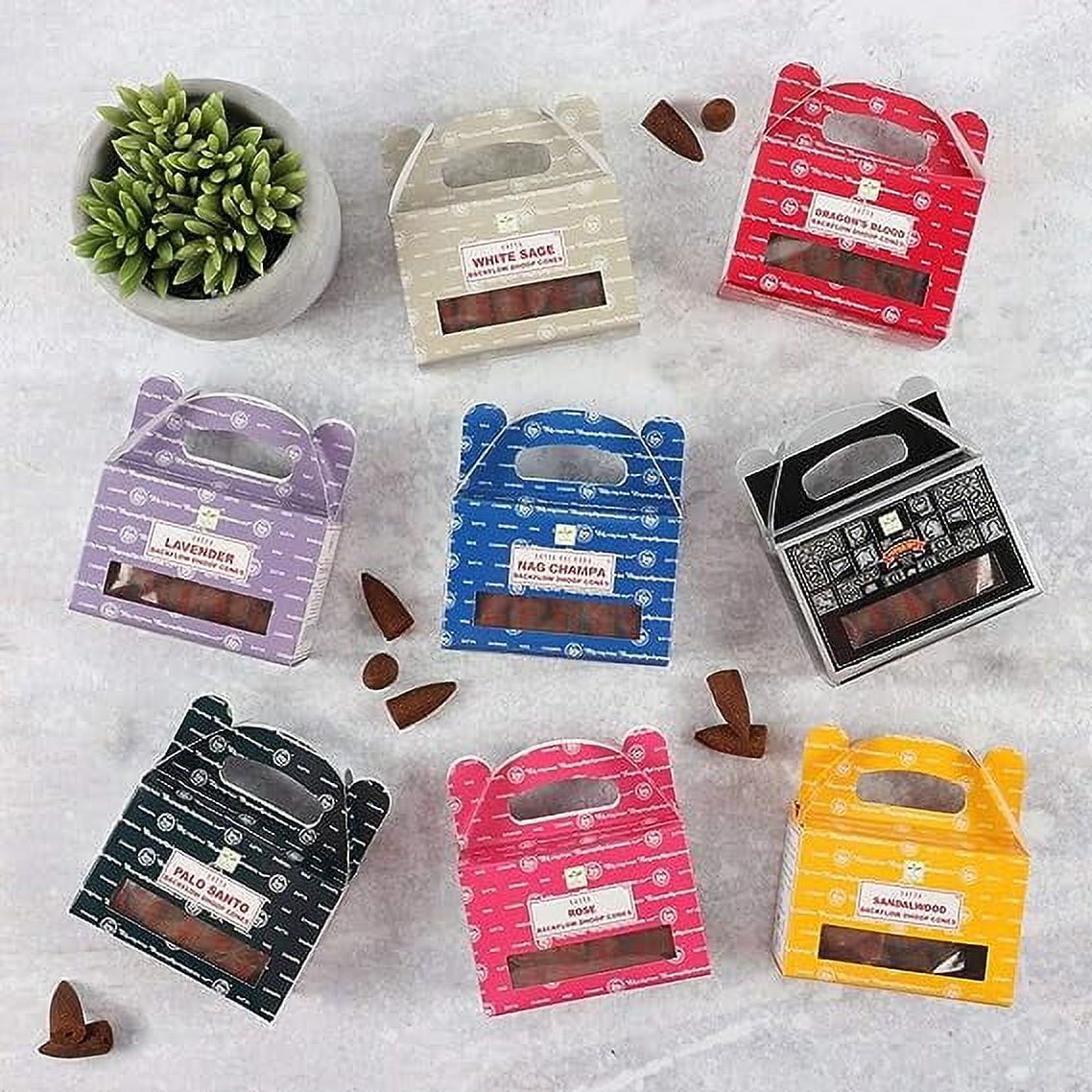 Satya Backflow Dhoop Cone Mega Set of 8 Pack x 24 Cones - Walmart.com