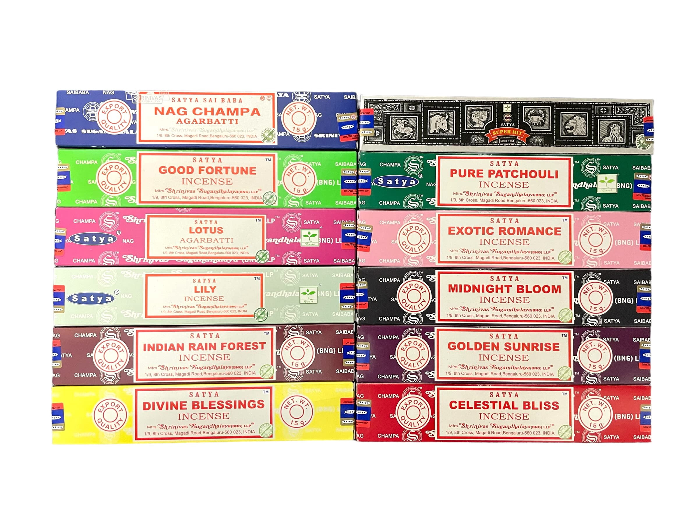 Satya Bangalore (BNG) Set of 12 NagChampa SuperHit CelestialBliss ...