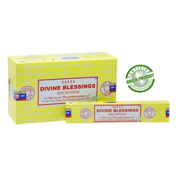 Satya Divine Blessings Incense Sticks 12 Packs x 15 Grams Box of 180 Grams - Walmart.com