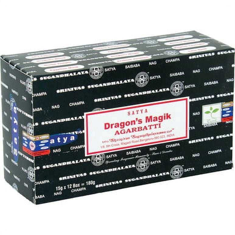 Satya Dragons Magik Incense Sticks 12 Packs x 15 Grams Box of 180 Grams ...