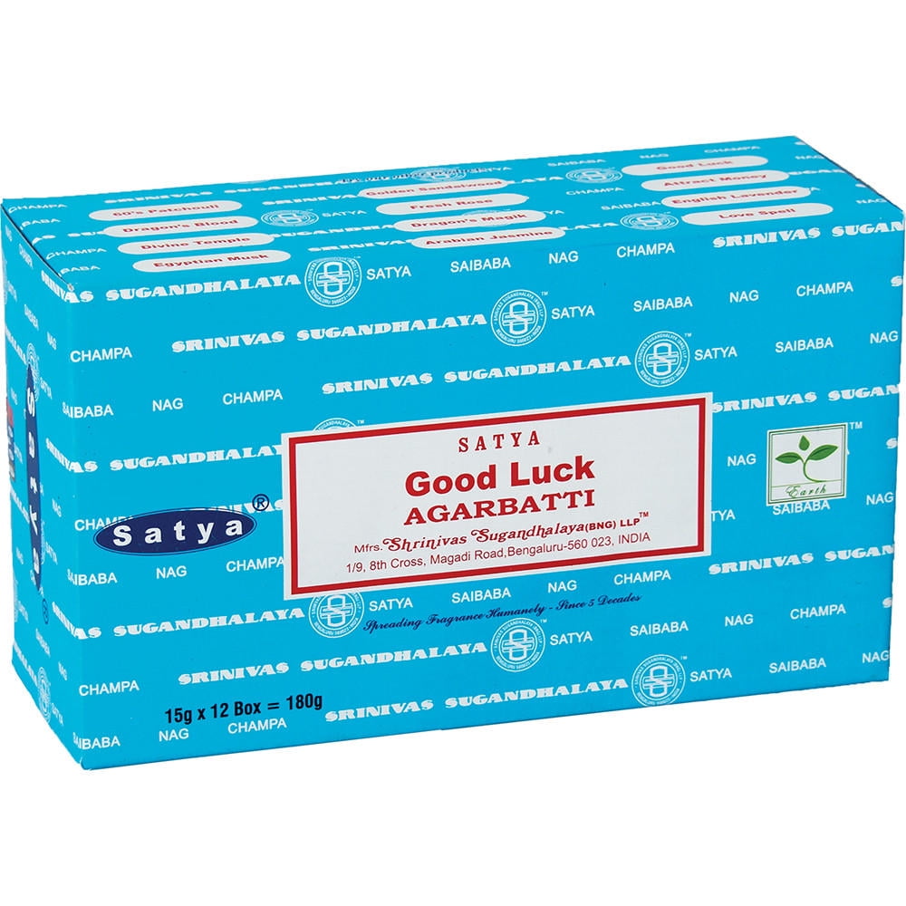 Satya Good Luck Incense Sticks 12 Packs x 15 Grams Box of 180 Grams - Walmart.com