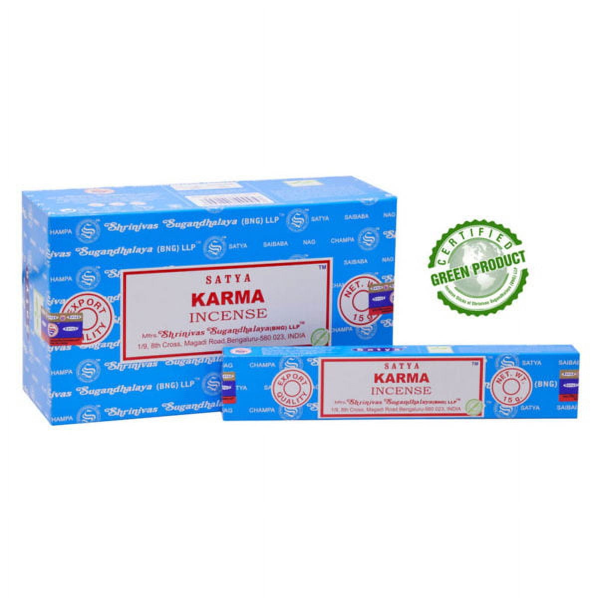 Satya Karma Incense Sticks, 12 Packs x 15g, Assorted Fragrances, 180g ...
