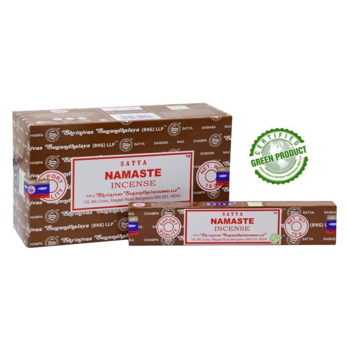 Satya Namaste Incense Sticks 12 Packs x 15 Grams Box of 180 Grams ...