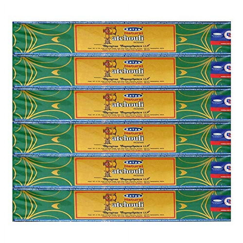 Satya Natural Patchouli Agarbatti Pack of 6 Incense Sticks Boxes, 15gms ...