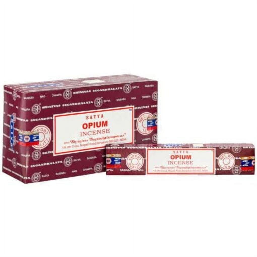 Satya Opium Incense Sticks 12 Packs x 15 Grams Box of 180 Grams ...