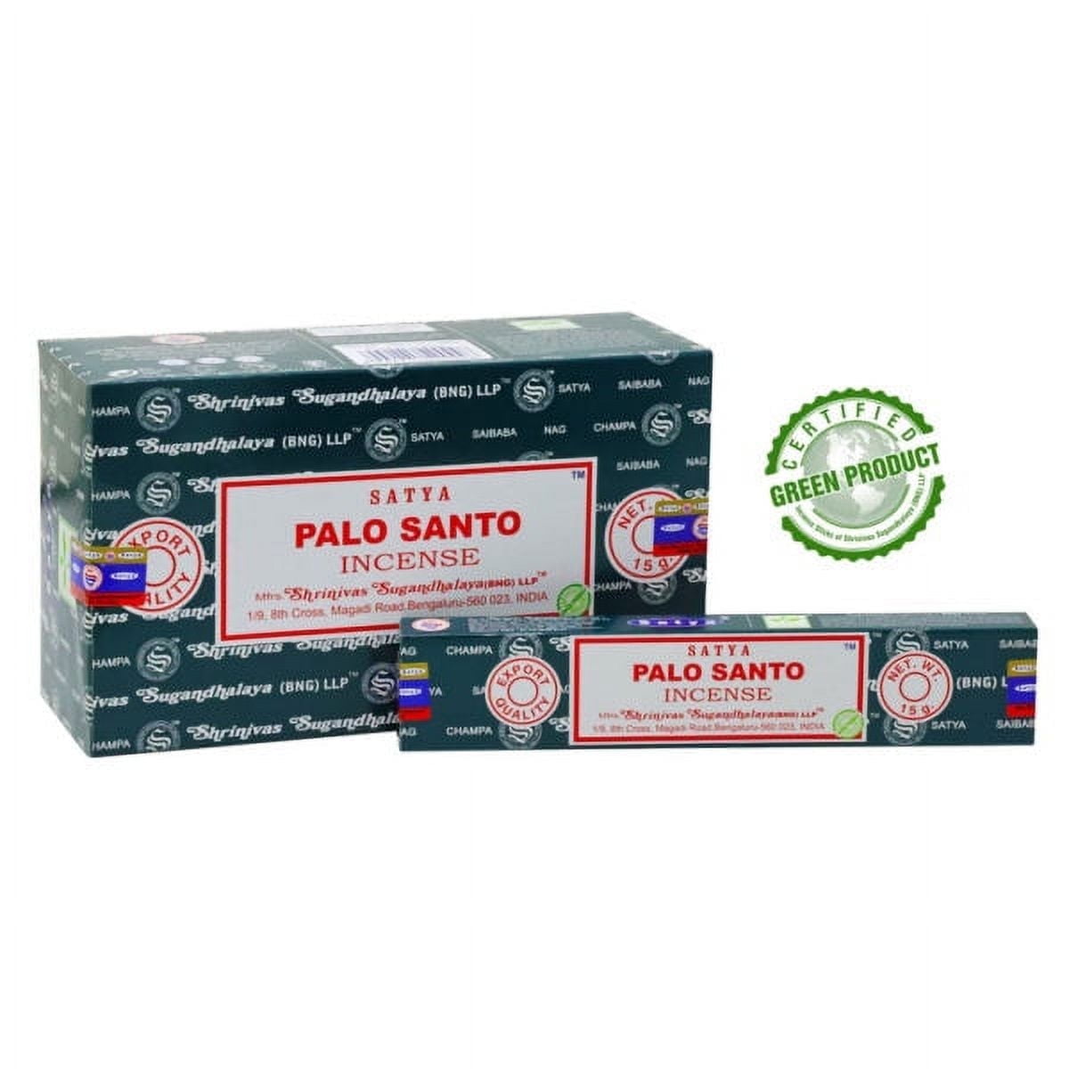 Satya Palo Santo Incense Sticks 12 Packs x 15 Grams Box of 180 Grams ...
