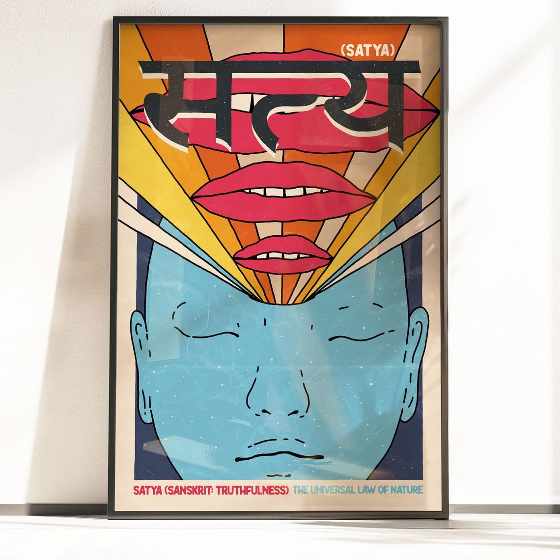 Satya Print, Satya Wall Art, Yama Print, Niyama Print, Patanjali Print, Yamas Niyamas Print ...