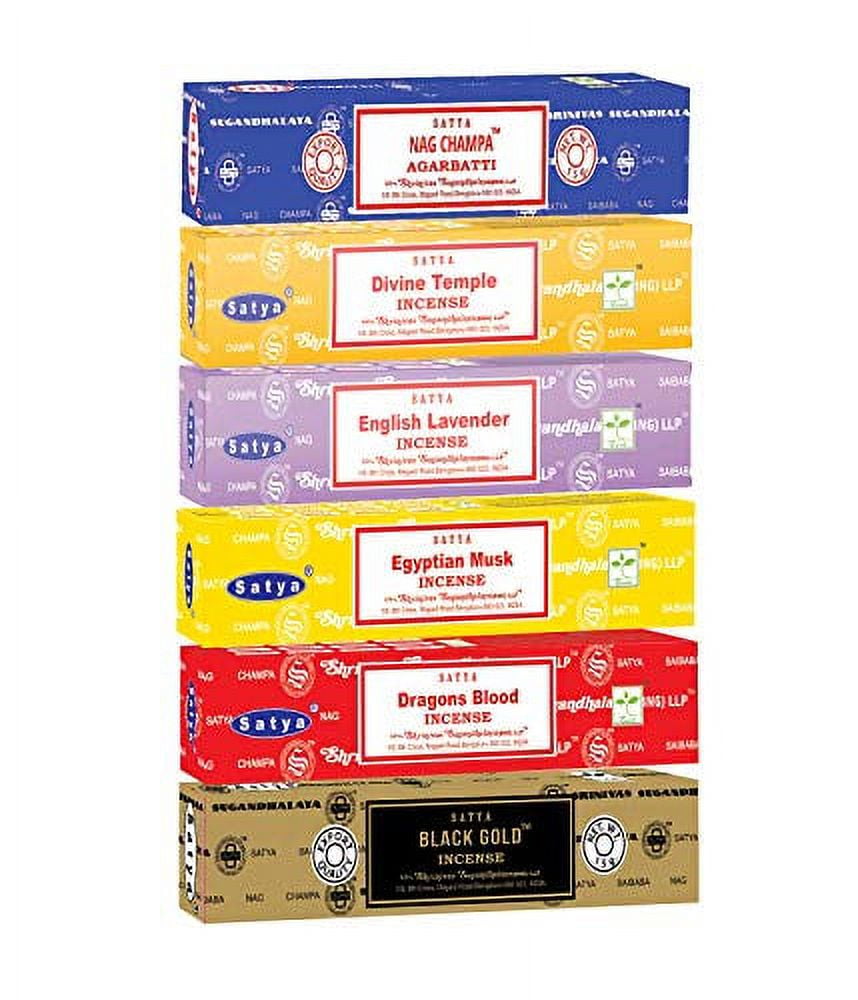 Satya Sai Baba Nag Champa Incense Scents, Egyptian Musk, 6 Pack Good ...