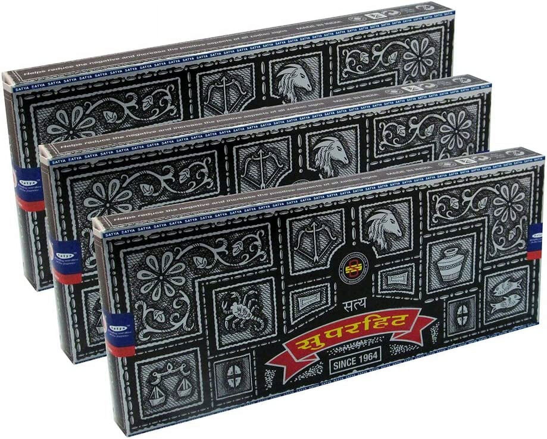 Satya Super Hit Incense Sticks Pack of 3 Incense Sticks Boxes 100gms ...