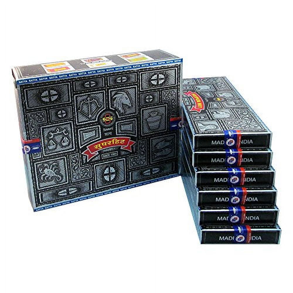 Satya Super Hit Incense Sticks Pack of 6 Incense Sticks Boxes 100gms ...