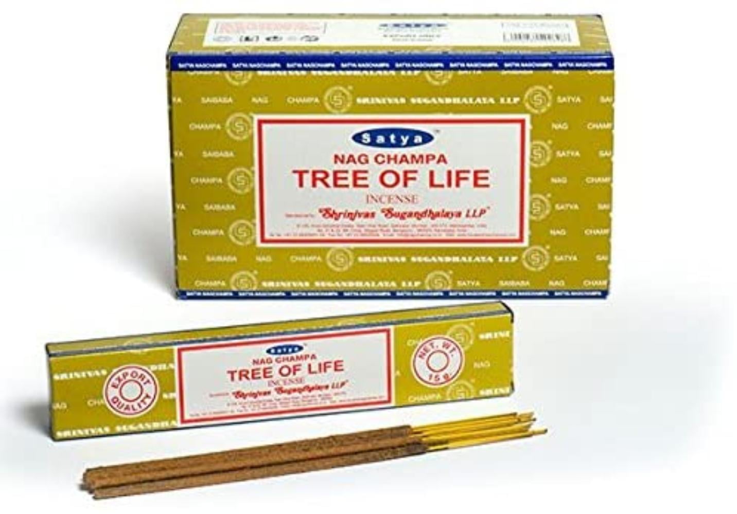 Satya Tree of Life Incense Sticks, Bulk Pack of 12 Boxes, Handmade in ...