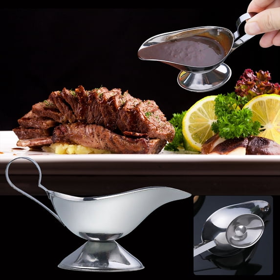 Sauce Boat under $5! Cagogo Stainless Steel Sauce Boat, Gravy Dispenser ...