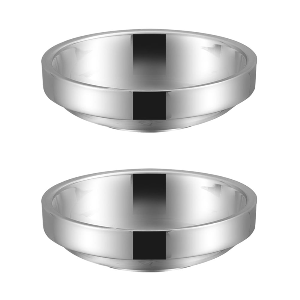 Sauce Containers Dish Dip Dishes 2 Tier Tray Round Stainless Steel ...