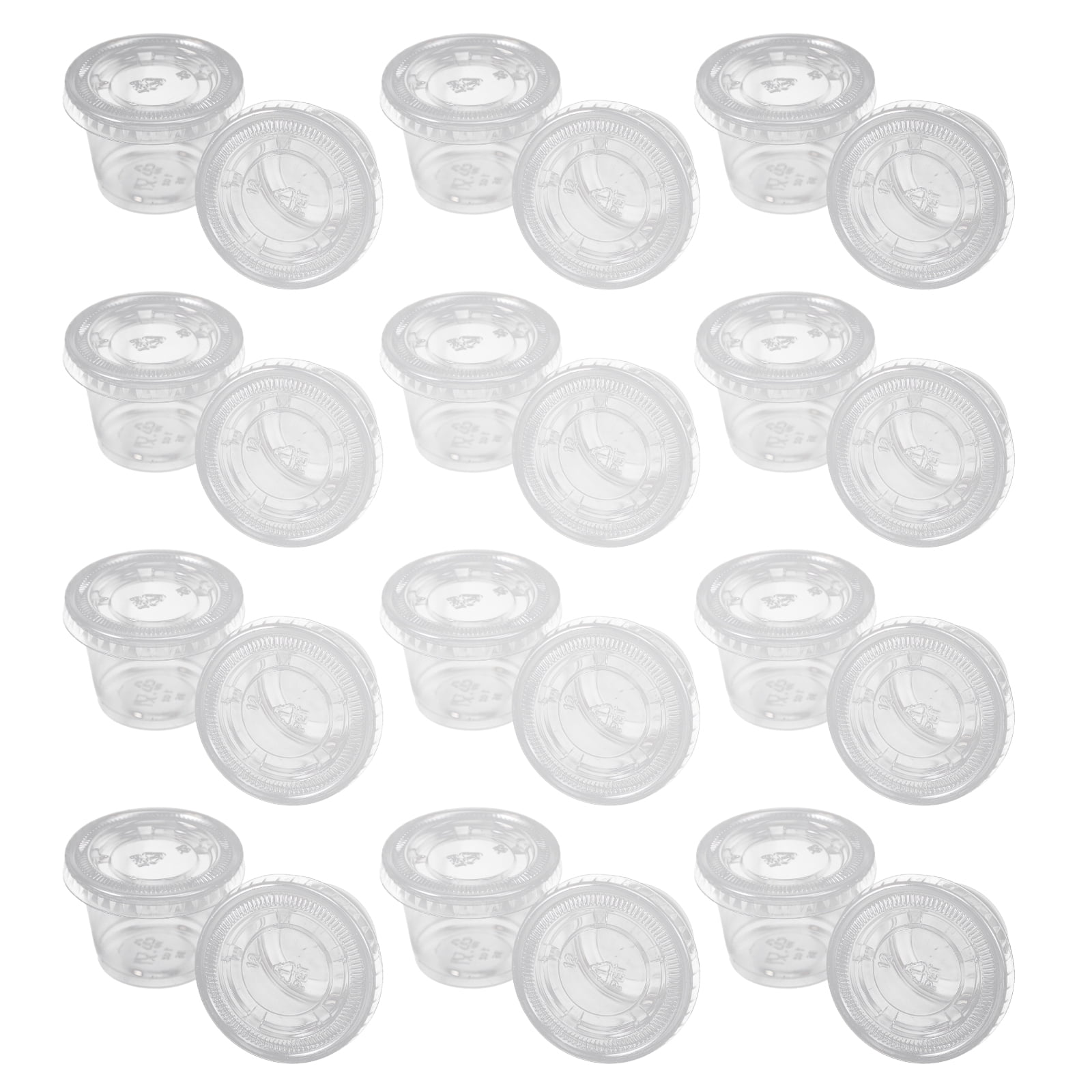 Sauce Cup Mini Dipping Cups with Lids Small Plastic Containers ...