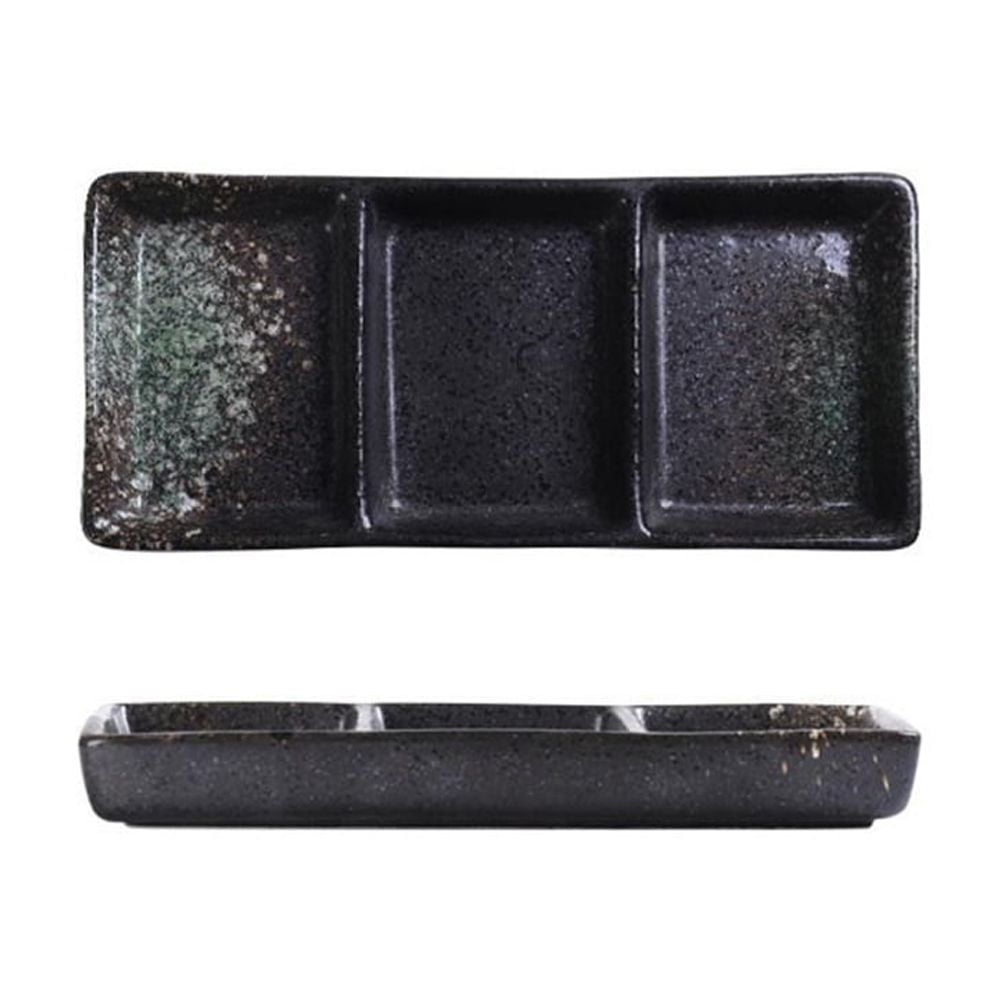 Sauce Dipping Tray: Three-grids Appetizer Serving Dish Reusable ...