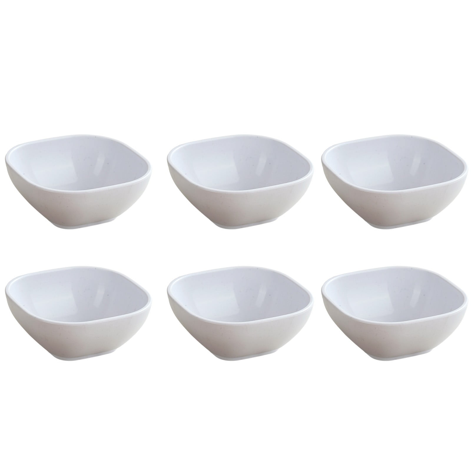 Sauce Dish 6-Piece Set Square Condiment Bowls, Wheat Straw Dipping ...