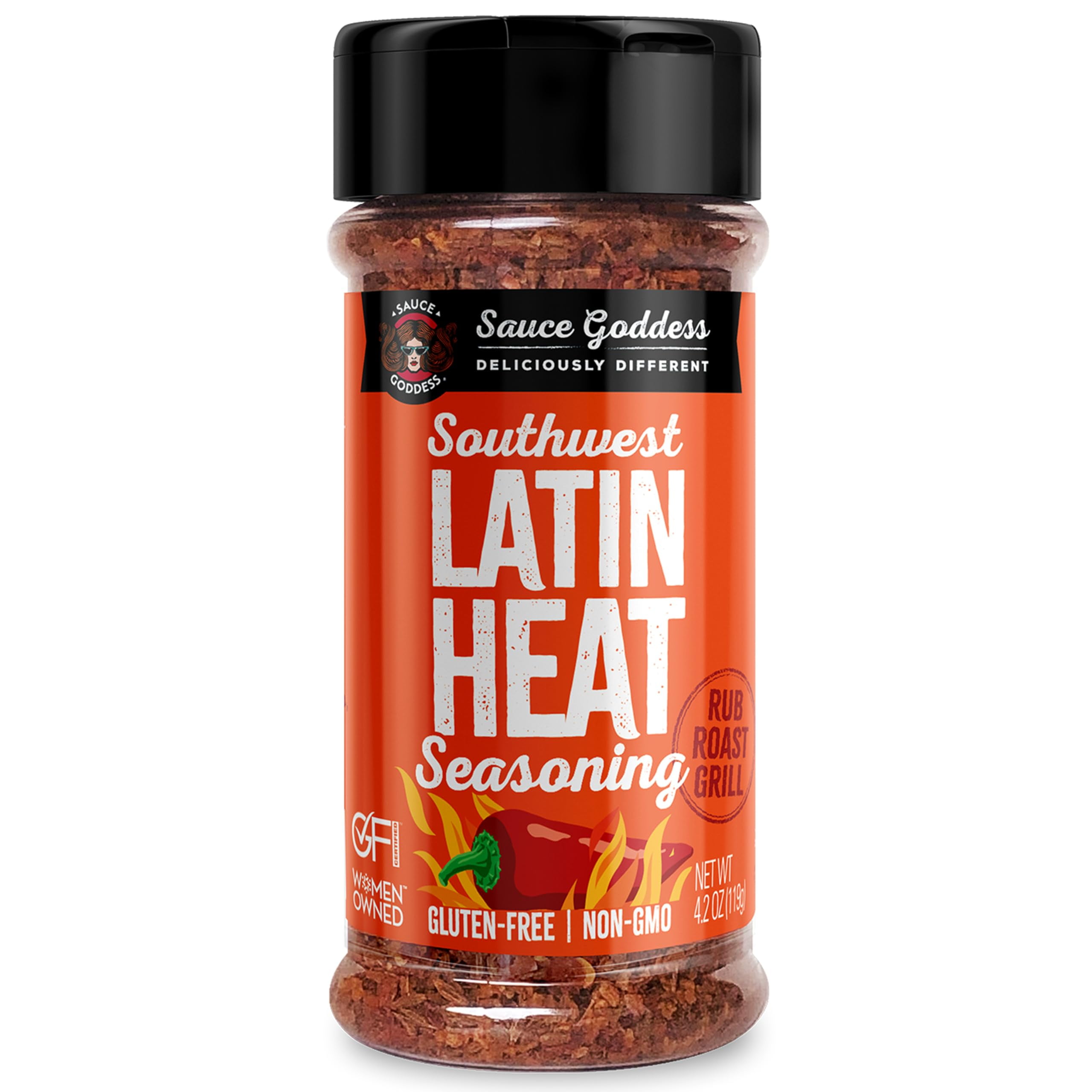 Sauce Goddess - Southwest Latin Heat Shaker H2FSD- BBQ Rub with Cumin ...