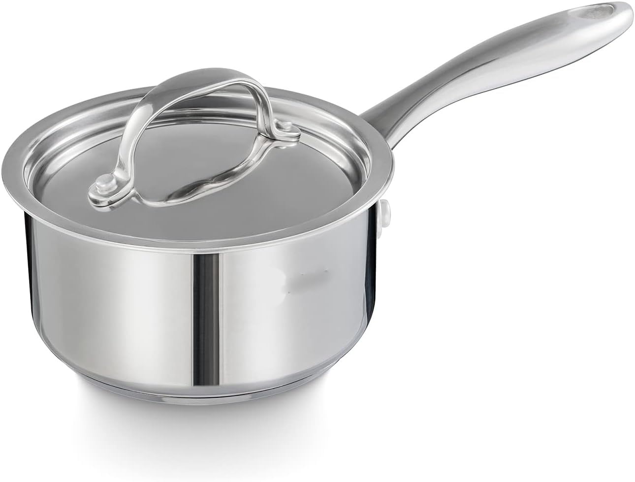 Sauce Pan with Lid, 1 Quart Stainless Steel Saucepan with Stay-Cool ...