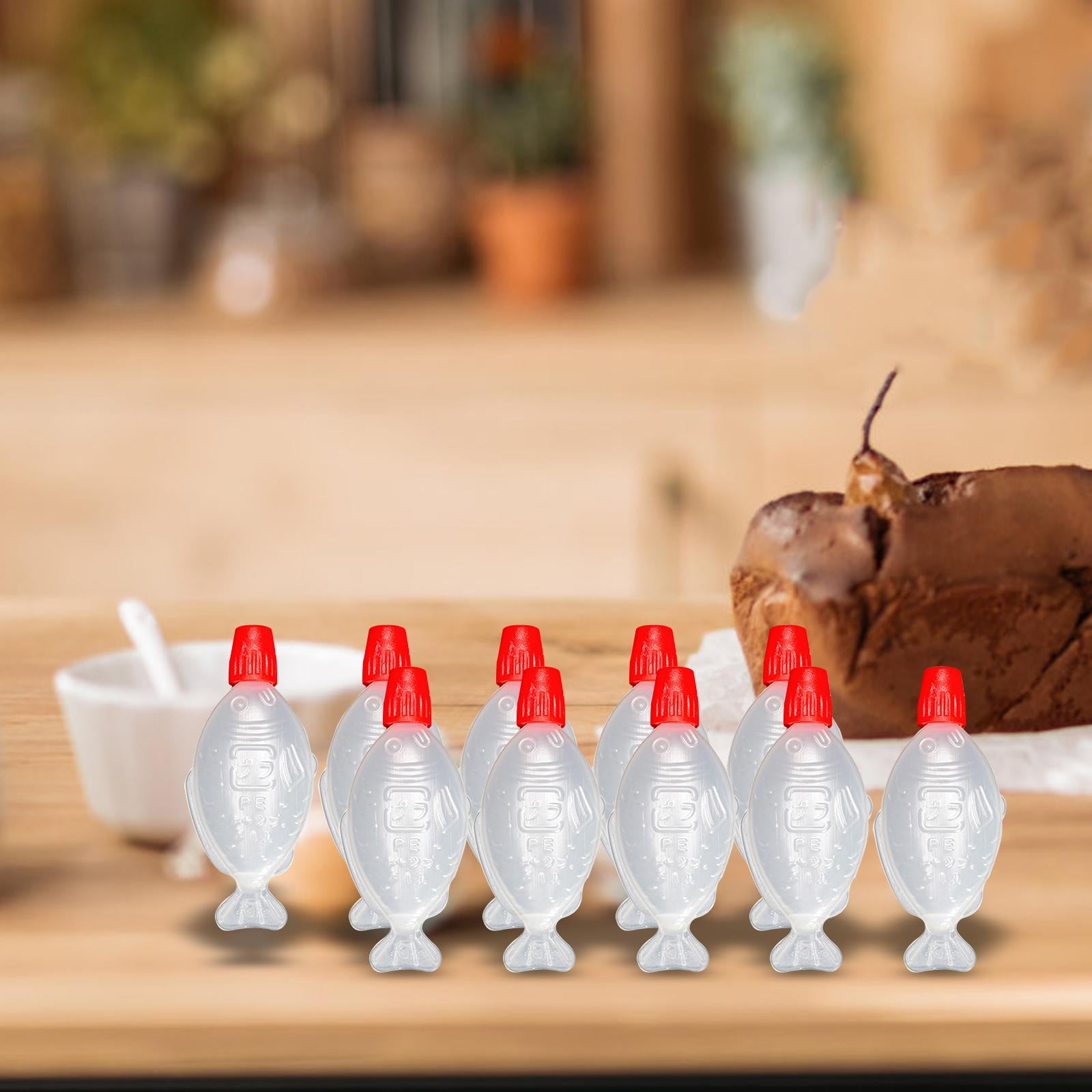 Sauce Salad Bottle Condiment Bottles Empty with Cap Lids Ketchup ...