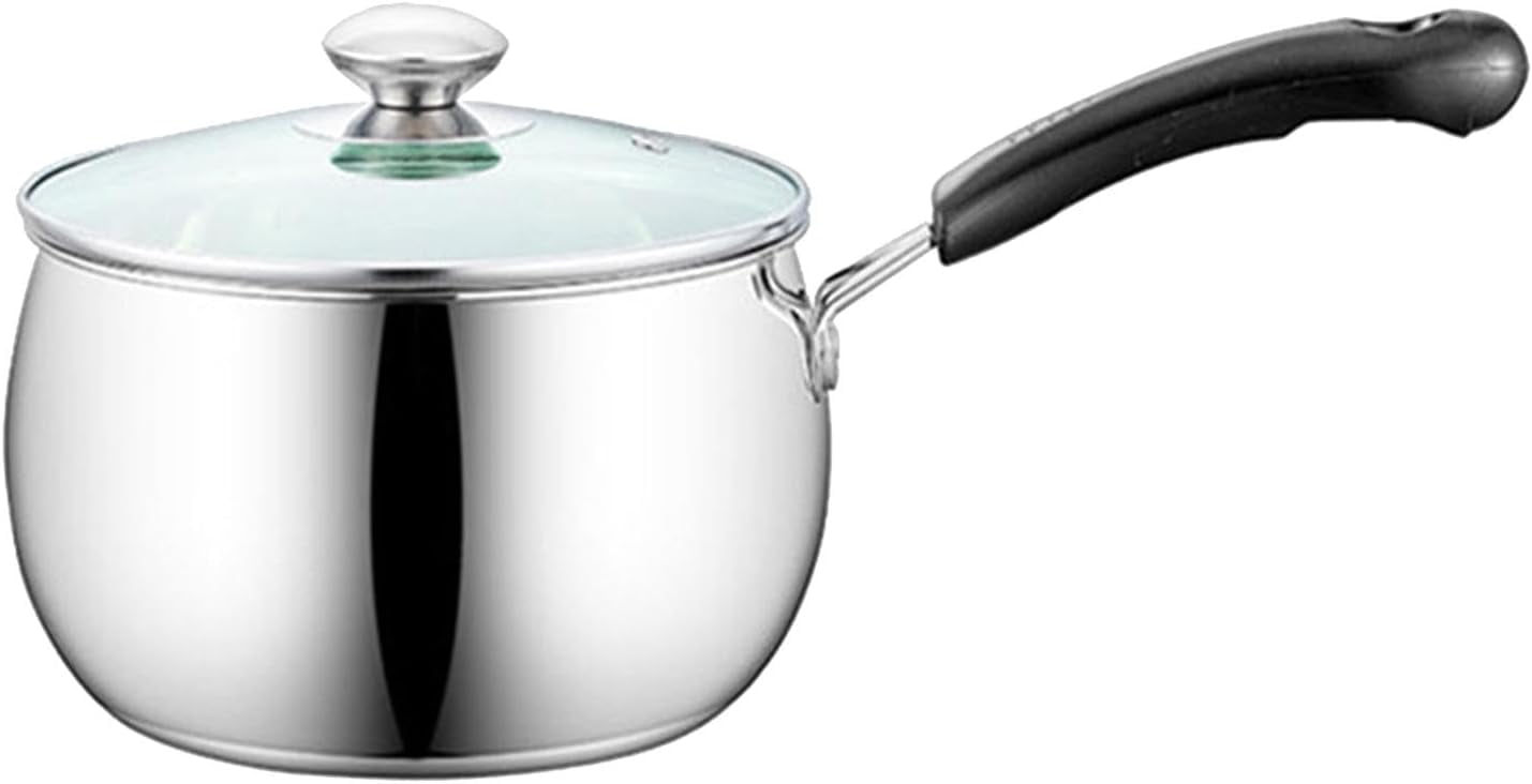 Saucepan Small Milk Pot, with Handle Cookware Soup Pots with Lid Sauce ...