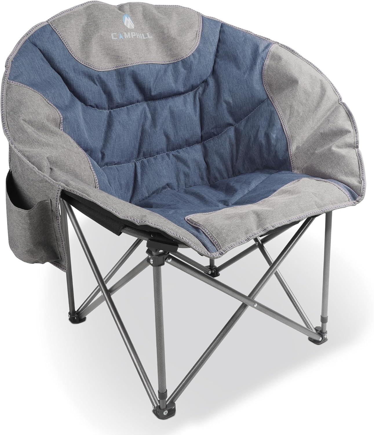 Saucer Round Chair for Heavy People, Large Padded Folding Portable ...