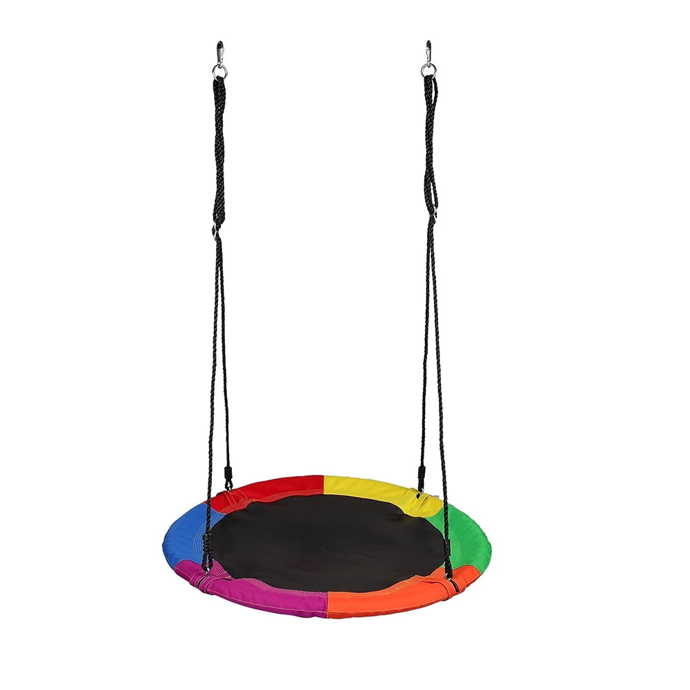 Saucer Tree Swing Set, Flying Swing Seat with Adjustable Hanging Ropes ...