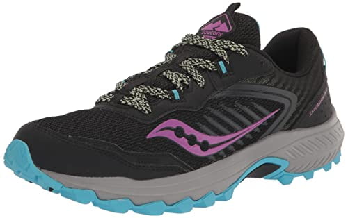 Saucony Women's Excursion TR15 Trail Running Shoe, Black/raz/Lime, 7 ...