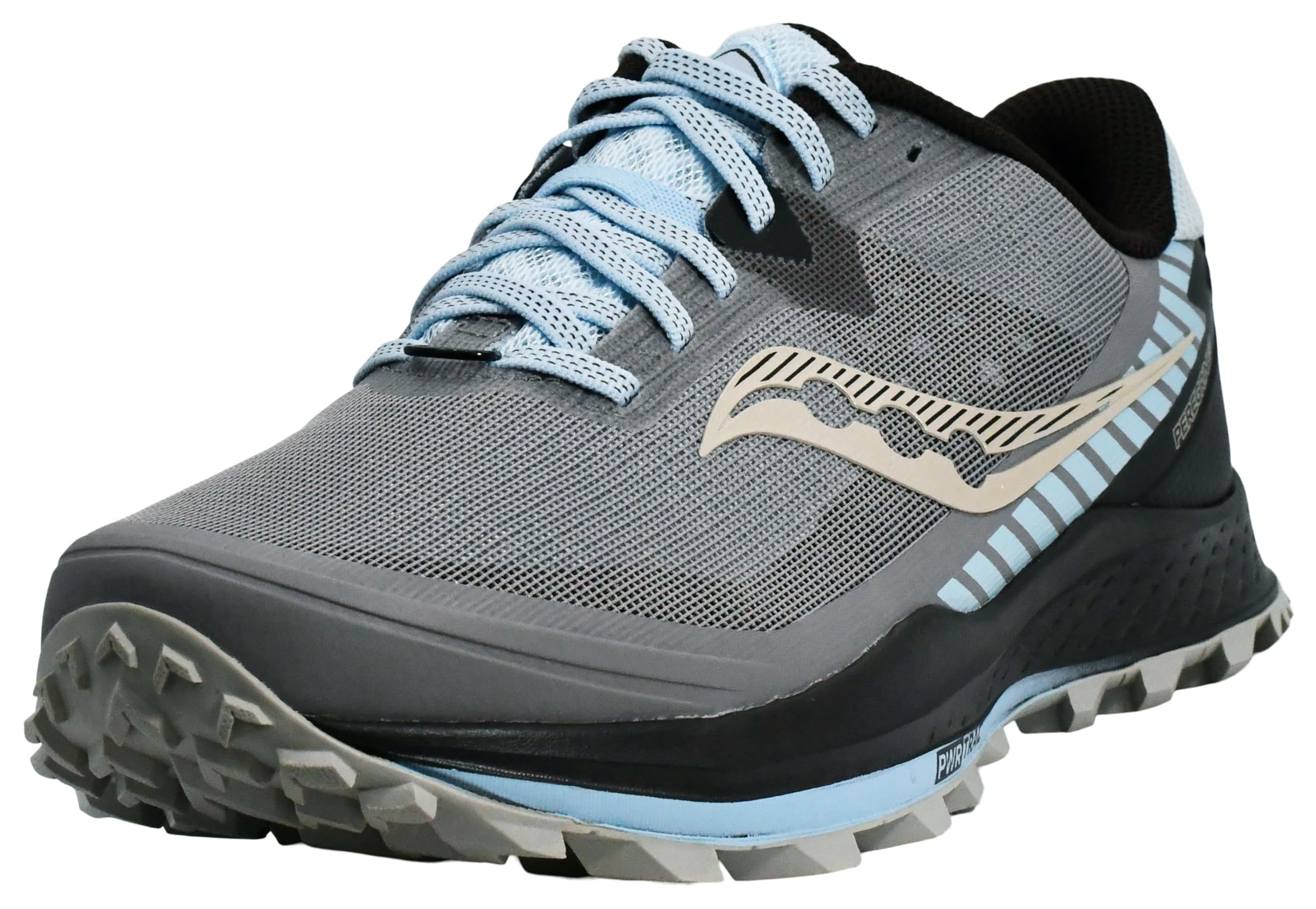 Saucony Women's Peregrine 11 Trail Running Shoe, Zinc/Sky/Loom, 11 ...