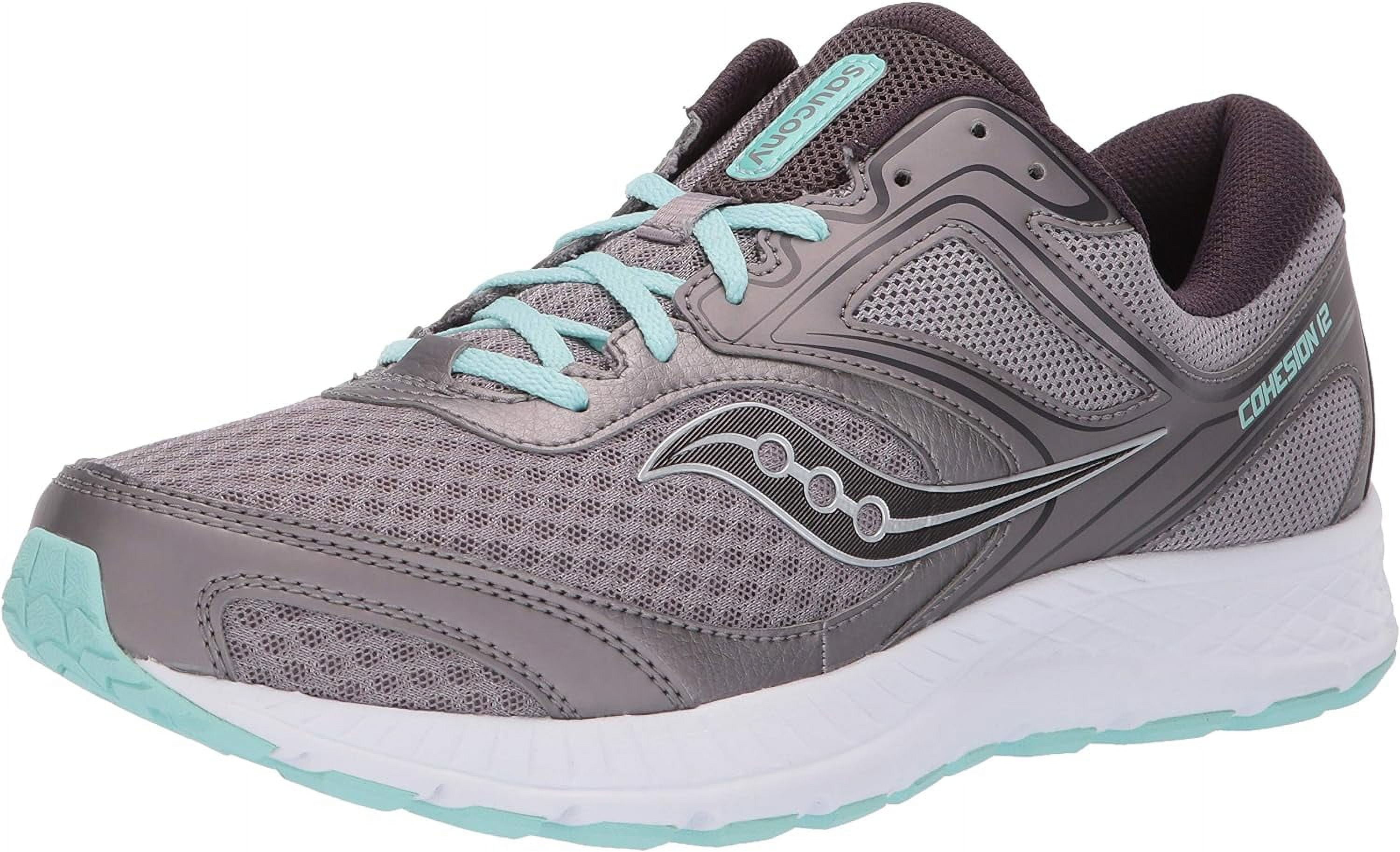 Saucony Women's VERSAFOAM Cohesion 12 Road Running Shoe 9 Grey/Teal ...