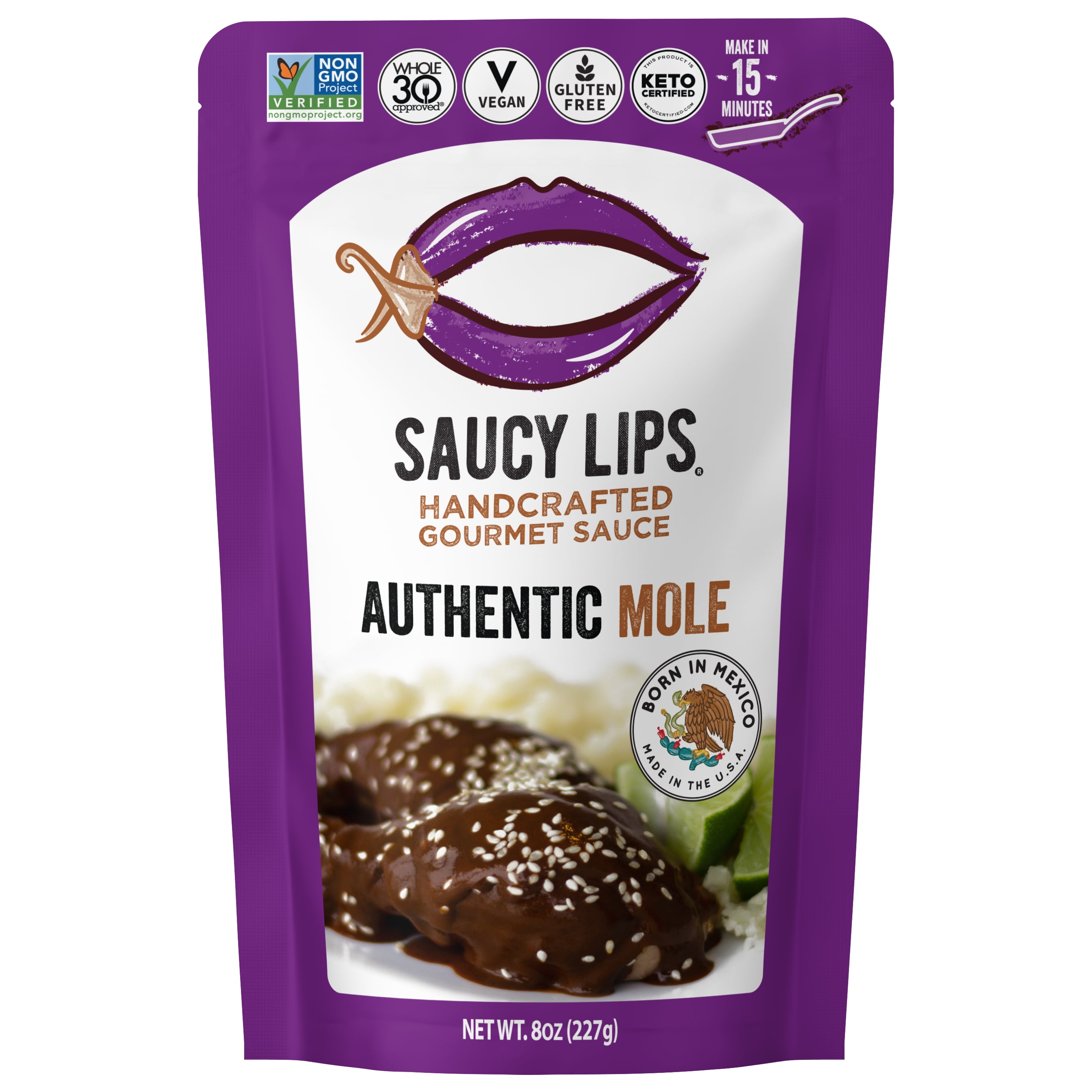 Saucy Lips Sauce Authentic Mole, 8 Oz - Walmart.com