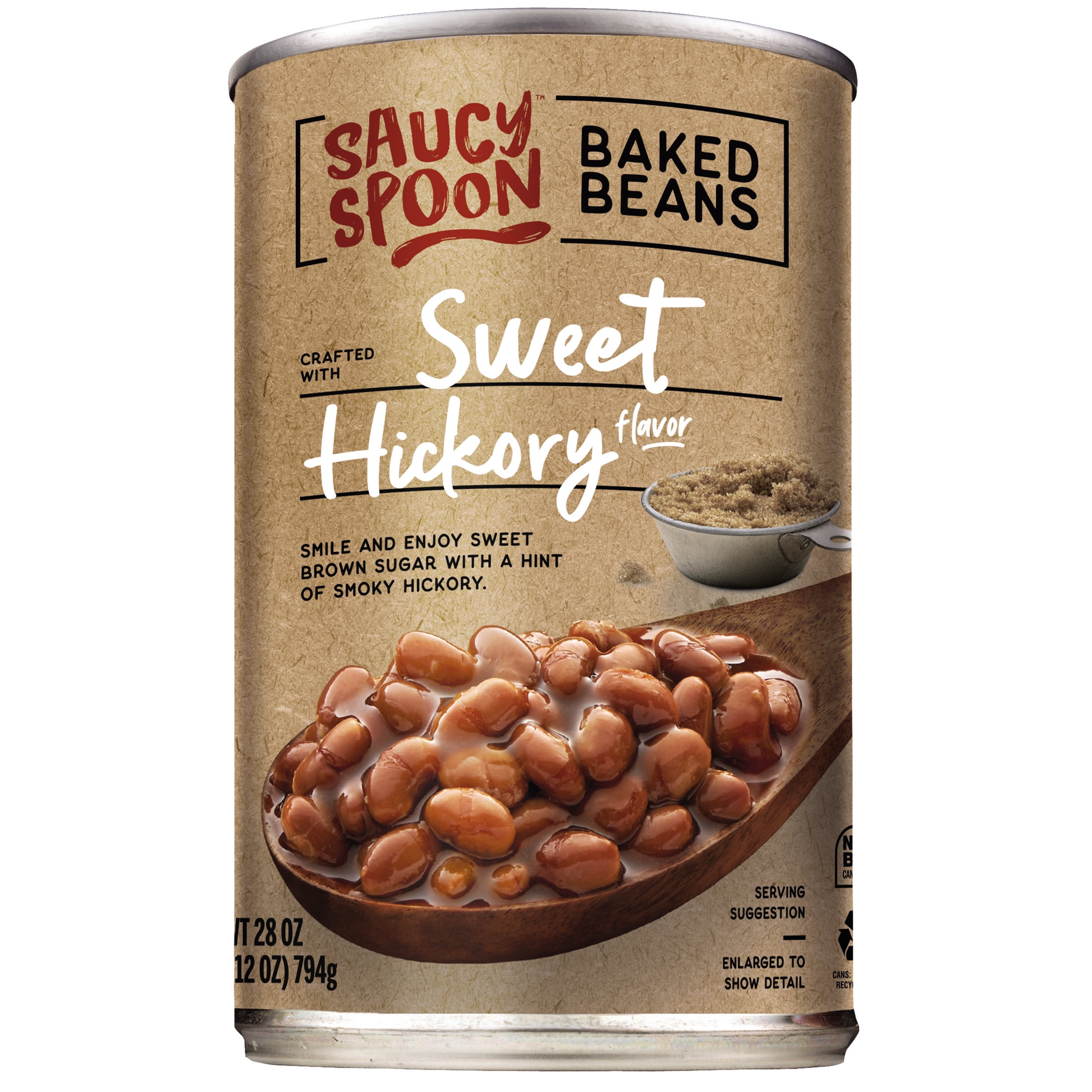 Saucy Spoon Sweet Hickory Baked Beans, Canned Beans, 28 oz Can ...